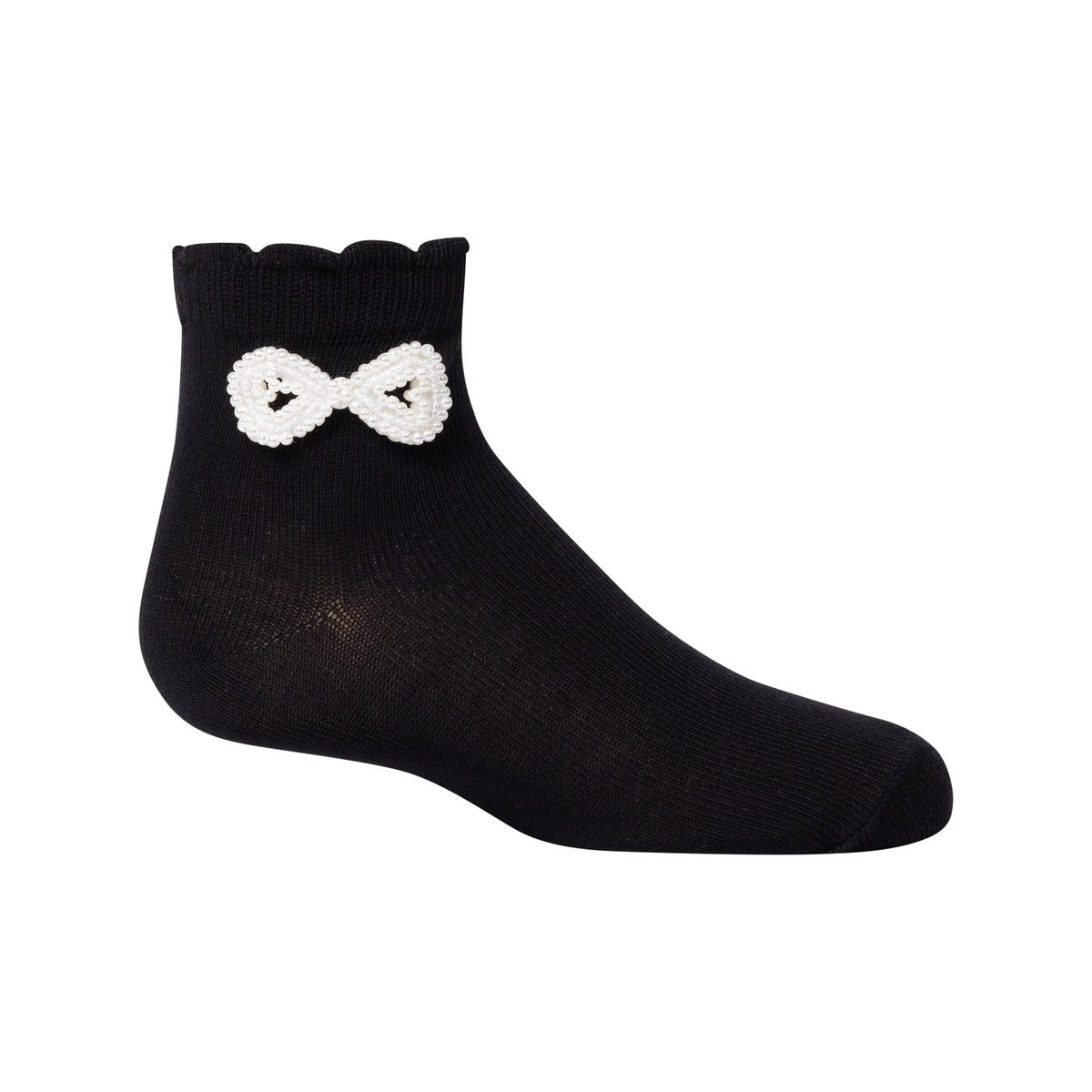 Zubii Anklet Pearl Bow, Model 1313 – HosieryAndSockOutlet.com