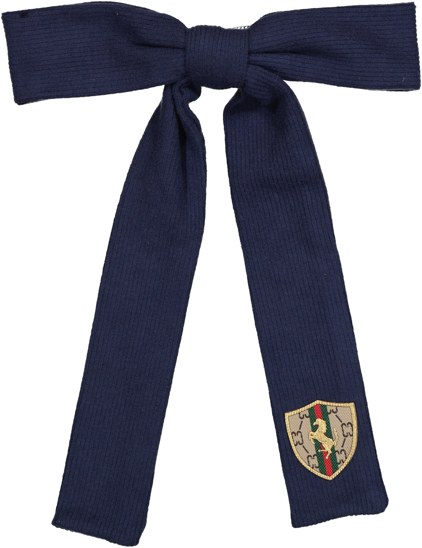 DaCee Horse Emblem Ribbed Bow Clip, Model 4408 – HosieryAndSockOutlet.com