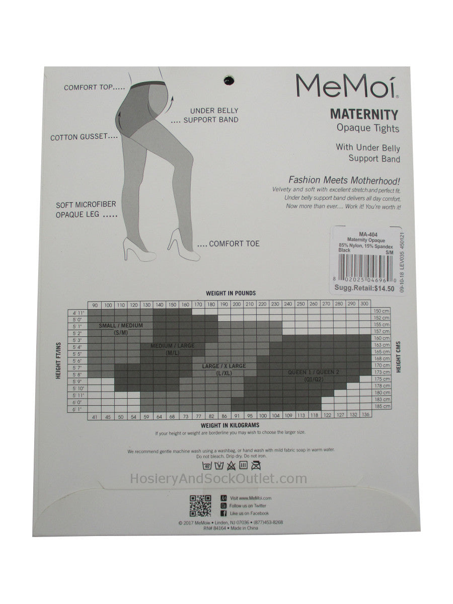 Memoi Maternity Microfiber MA-404, 60 Denier – HosieryAndSockOutlet.com